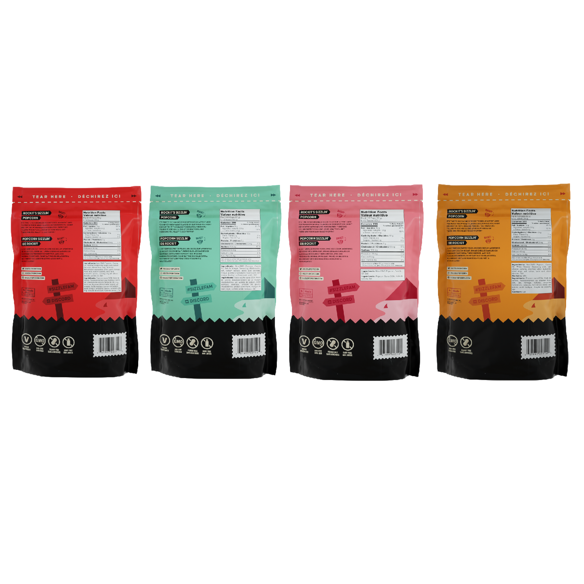 Sizzle Popcorn Four Pack | The Best Snack for Gaming and Esports